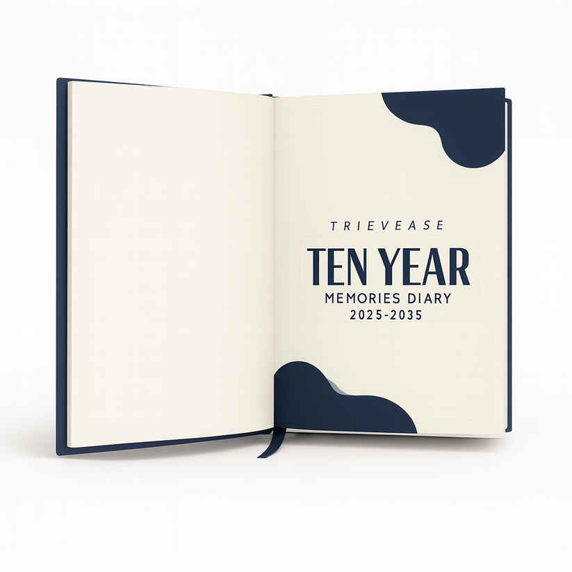 Trievease | 10-Year Memories Diary for Meaningful Reflection